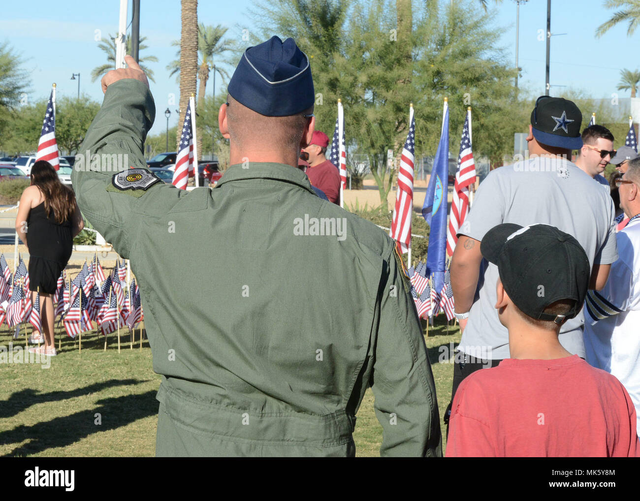Brig. Gen. Brook Leonard, 56th Fighter Wing commander, points at an ...