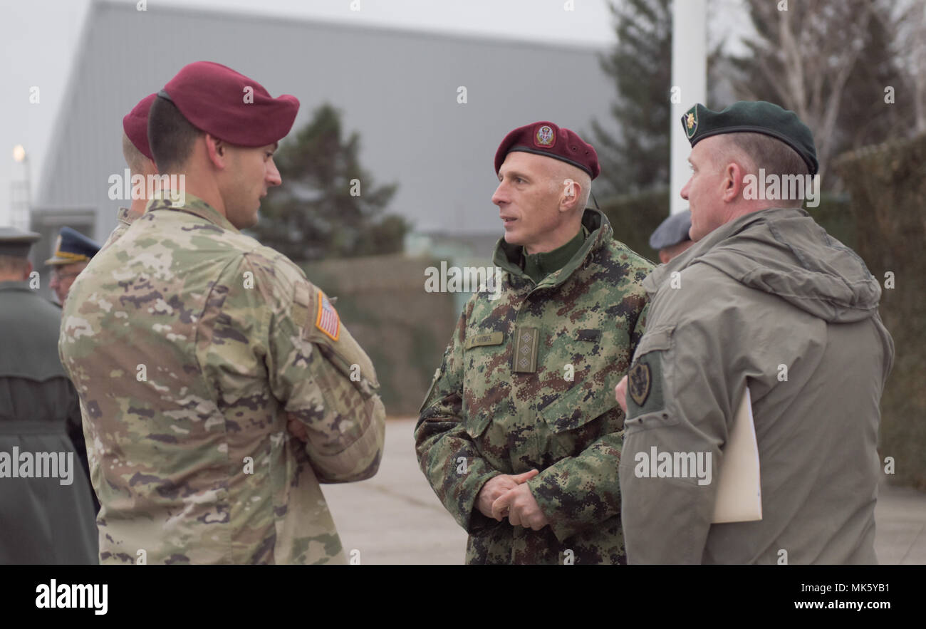 Serbian Officials welcome U.S. Army Paratroopers from the 173rd ...