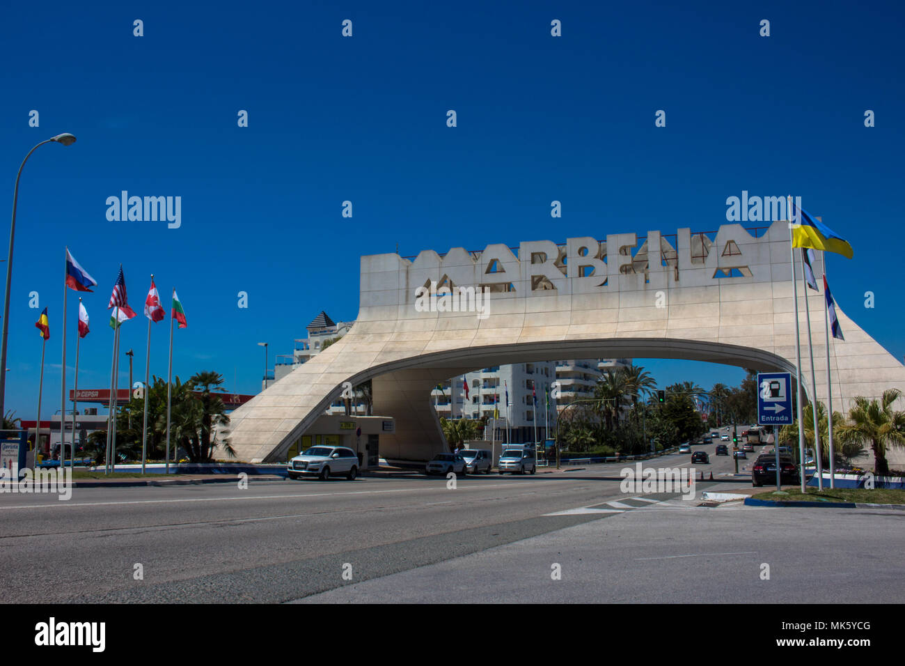 Marbella arch iconic entrance marbella hi-res stock photography and ...