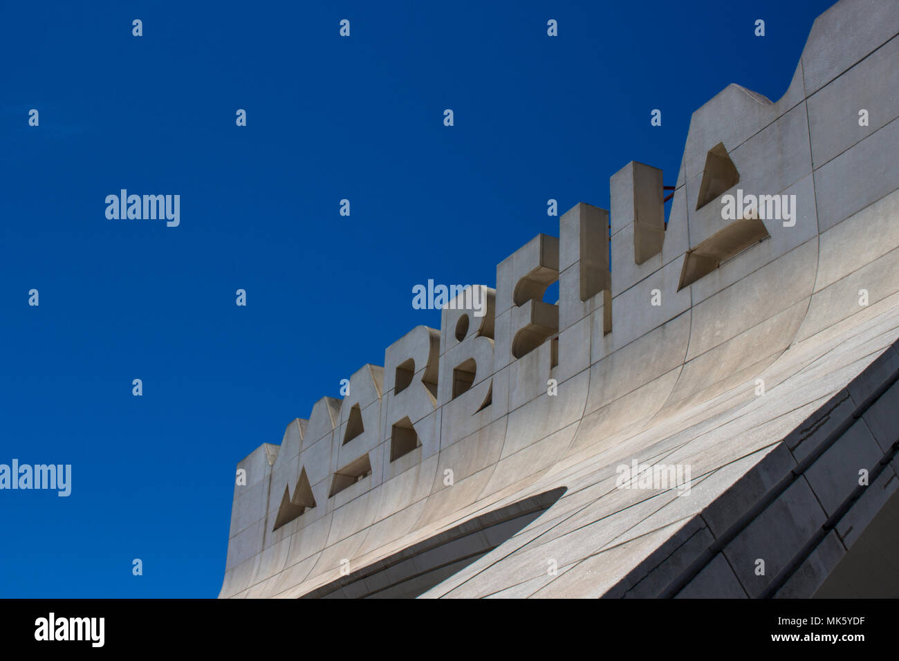 Marbella Arch. Marbella entrance sign. Malaga province, Andalusia ...