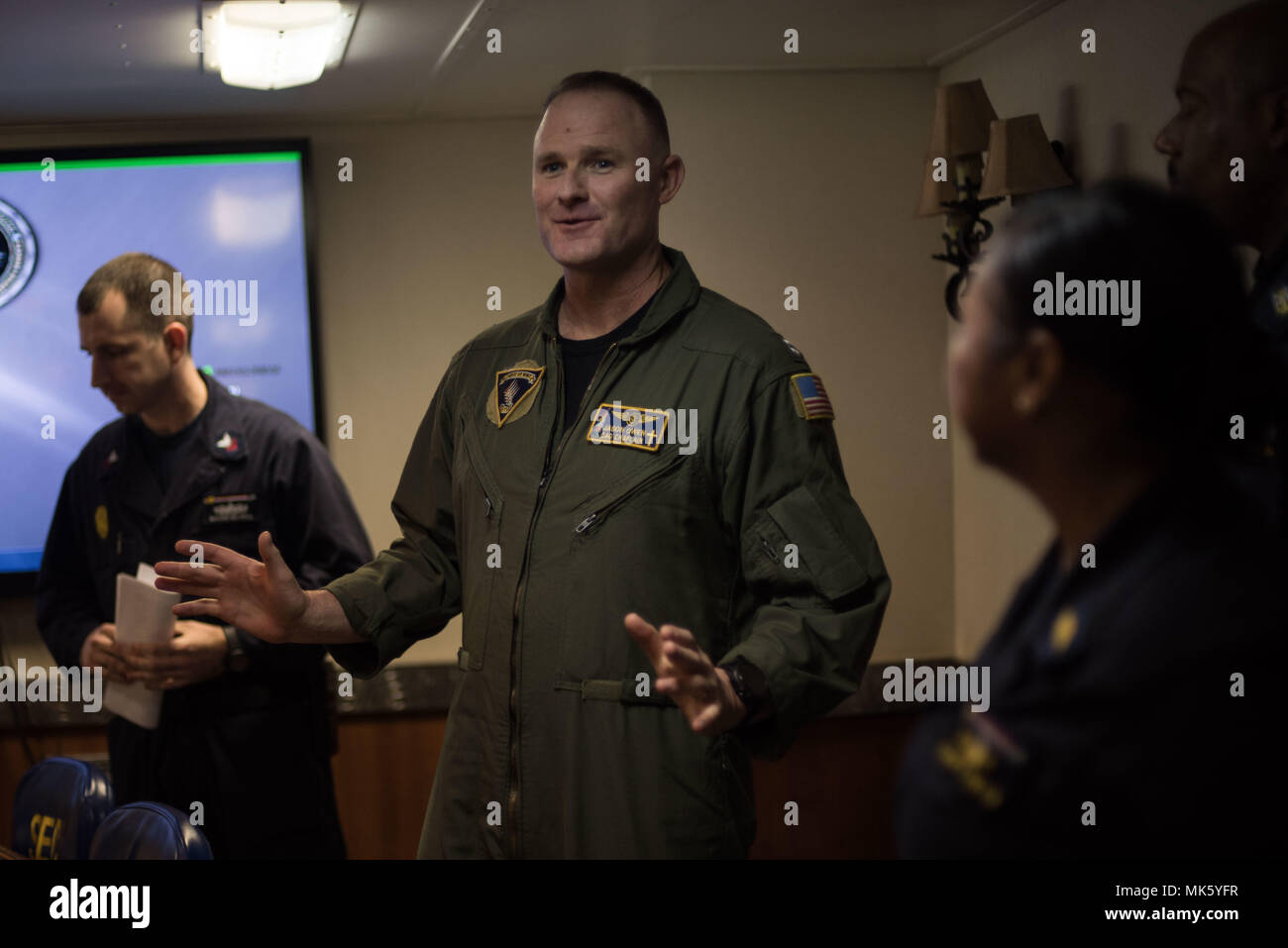 171110-N-CL027-020 SEA OF JAPAN (Nov. 10, 2017) Lt. Jason Owen, a ...