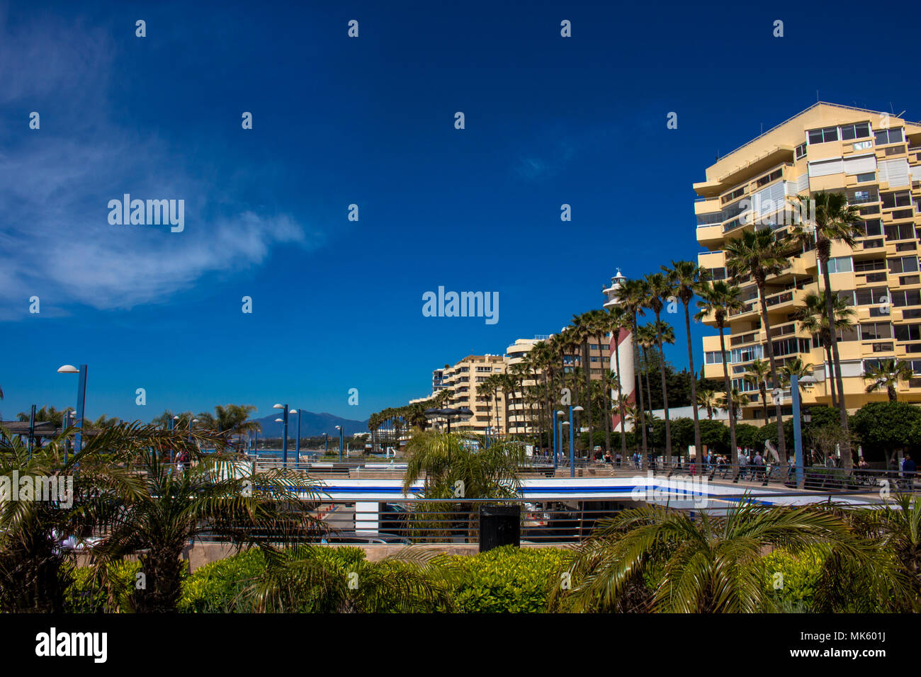 Marbella view. A sunny day in Marbella. Malaga province, Andalusia ...