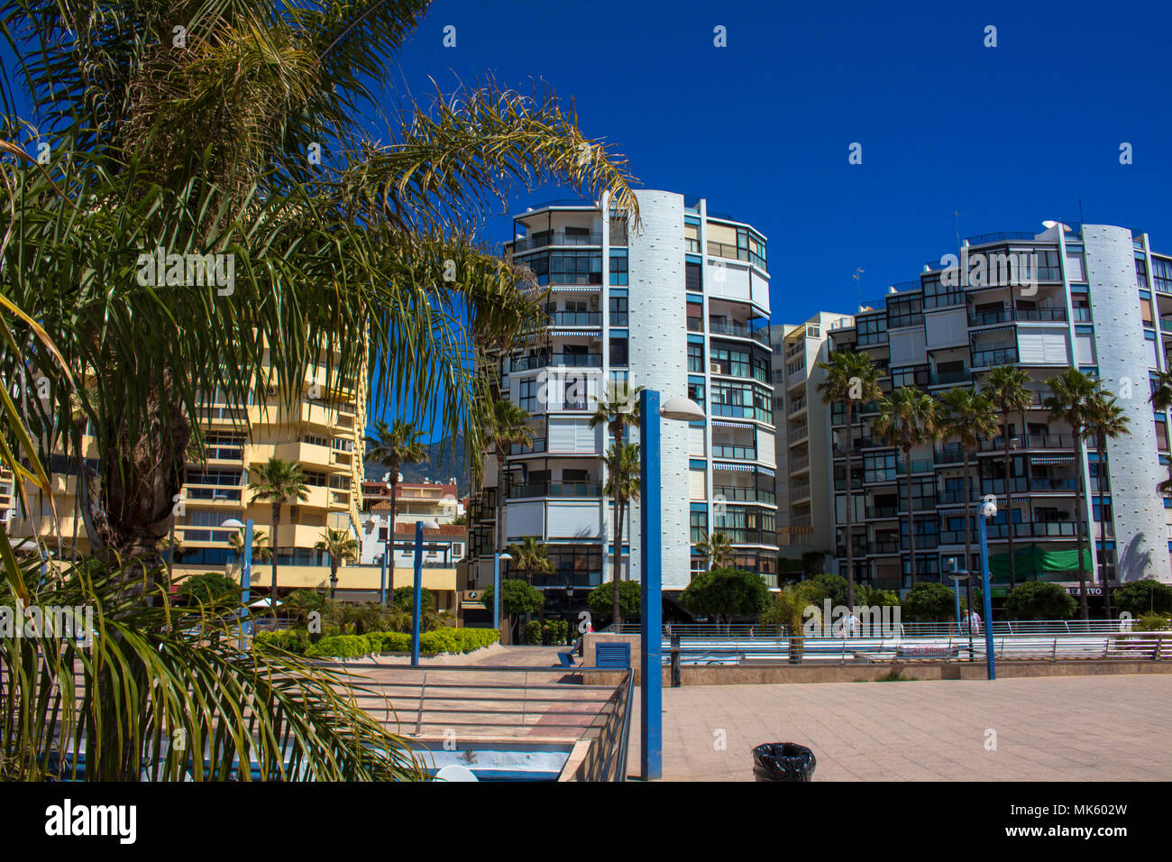 Marbella view. A sunny day in Marbella. Malaga province, Andalusia ...