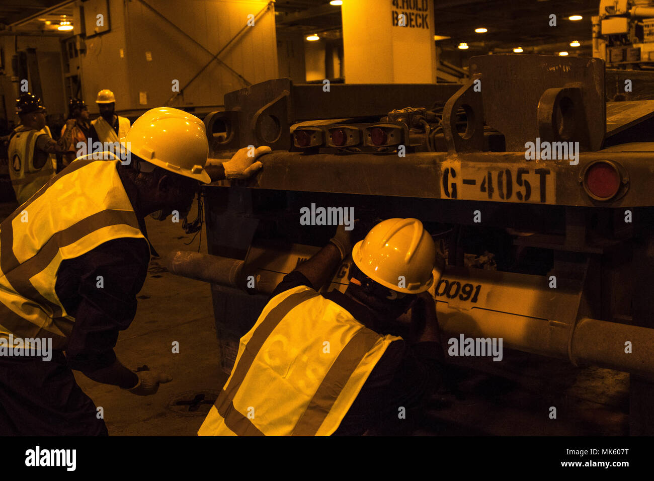 PORT OF SHUAIBA, Kuwait (Nov 1, 2017) - Civilian contractors working at ...