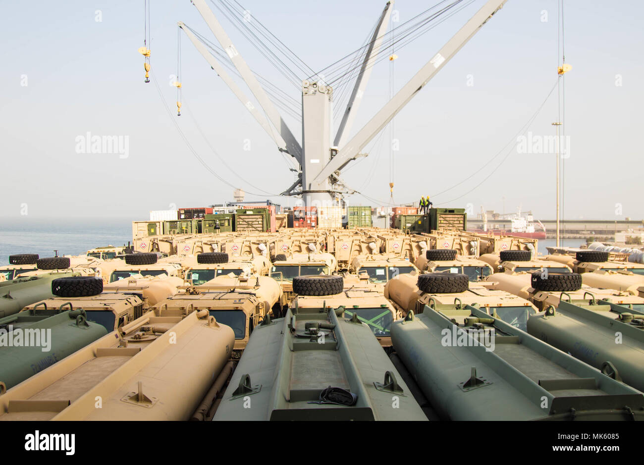 PORT OF SHUAIBA, Kuwait (Nov 1, 2017) - Tankers, trucks, and shipping ...