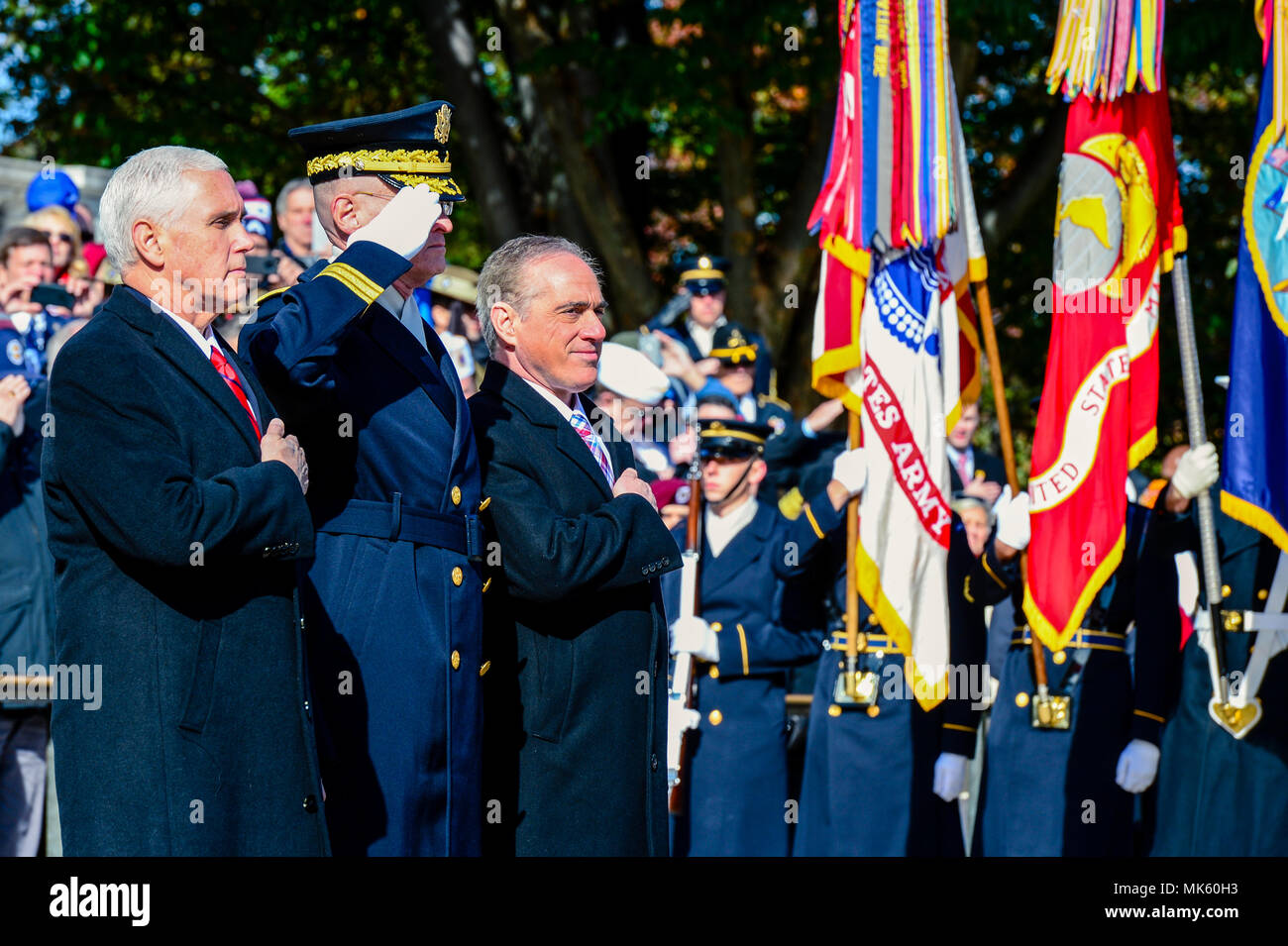 Vice President Mike R. Pence lays a wreath at the Tomb of the Unknown ...