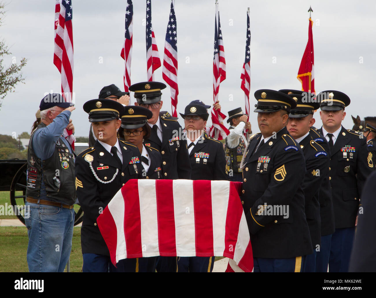 JOINT BASE SAN ANTONIO, Texas — Soldiers of the Military Funeral Honors ...