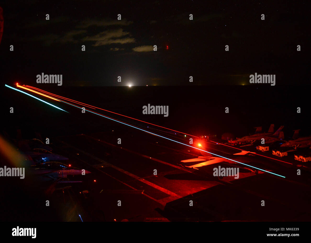 WESTERN PACIFIC (Nov. 12, 2017) U.S. Navy Sailors perform night flight ...