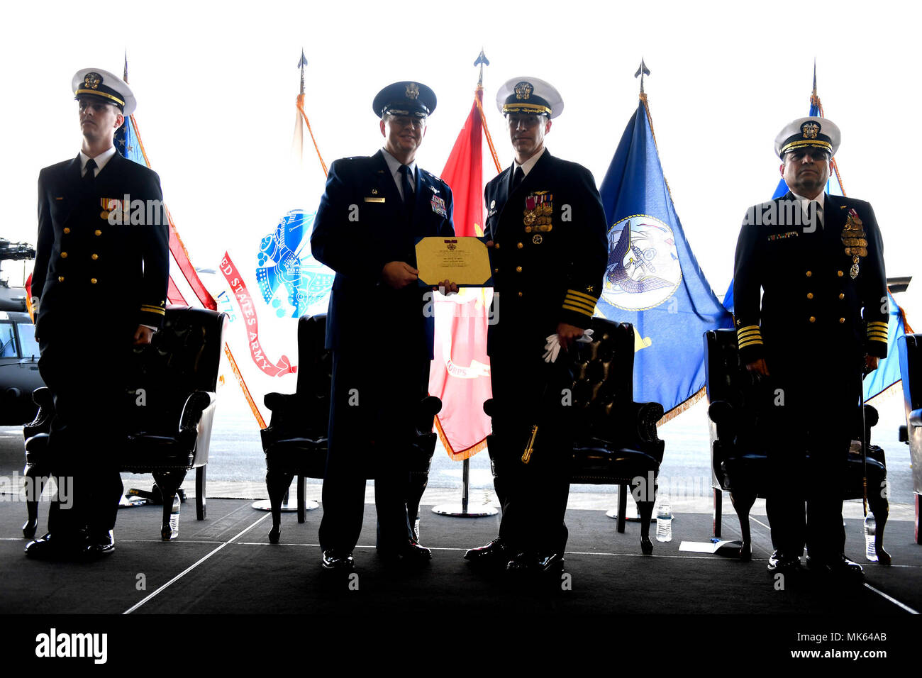 Outgoing Naval Support Activity Lakehurst, commander U.S. Navy Capt ...