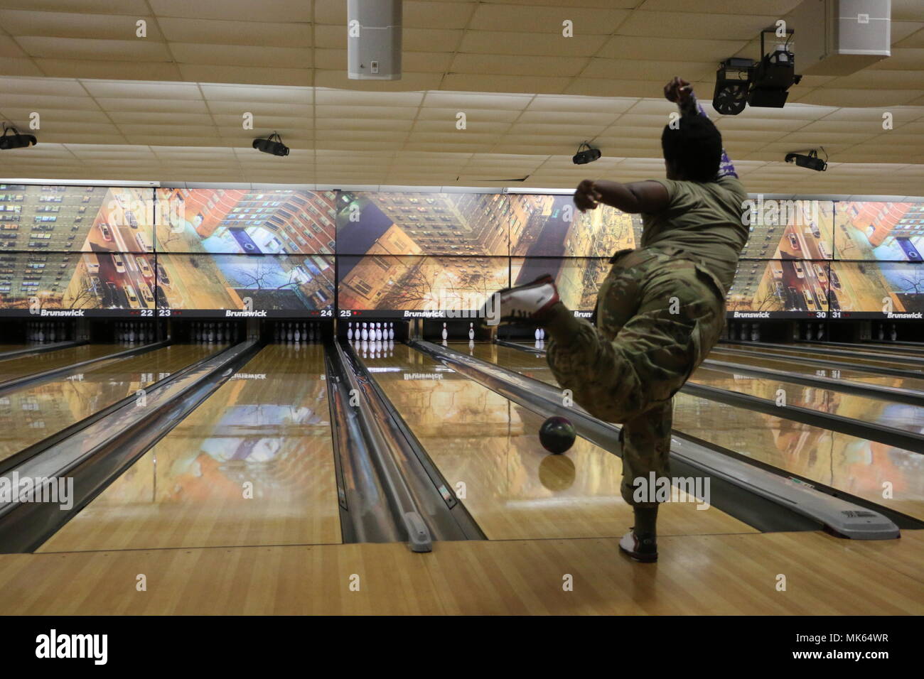Staff Sgt. Tiara Jenkins, an All Army bowler with the Fort Stewart ...