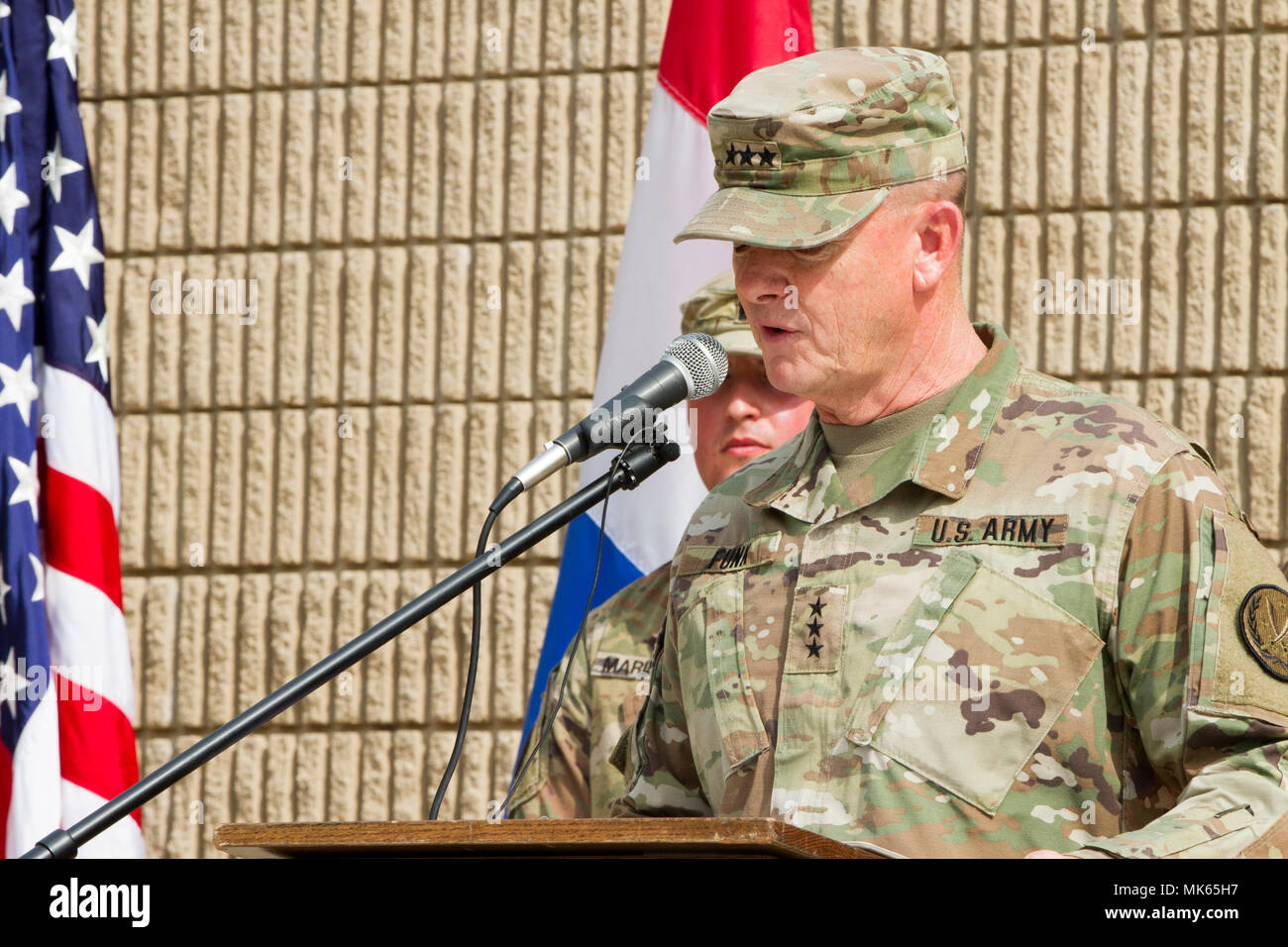 U.S. Army Lt. Gen. Paul E. Funk II, commanding general of Combined ...