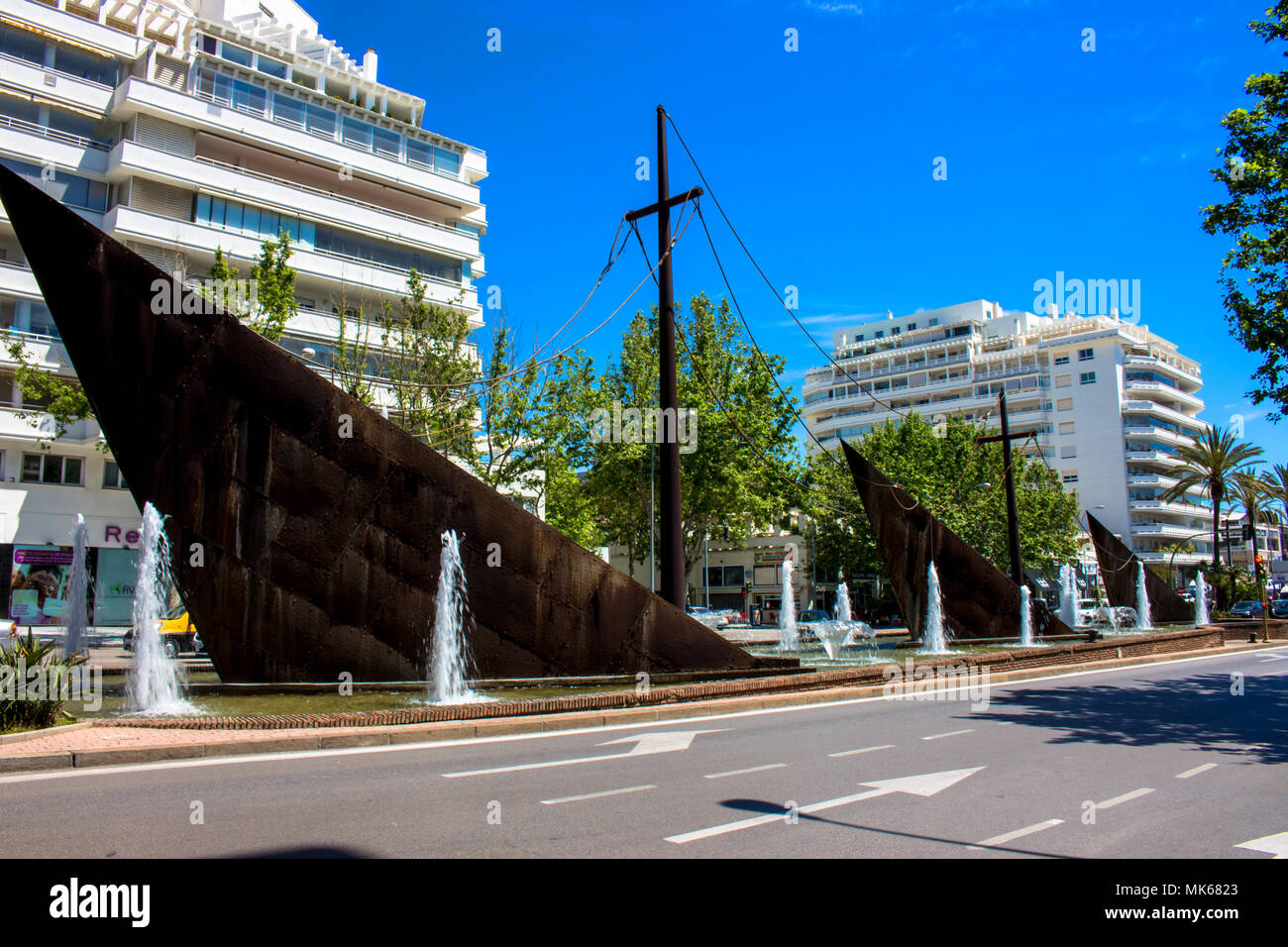 Street. A sunny day in the street of Marbella. Malaga province ...