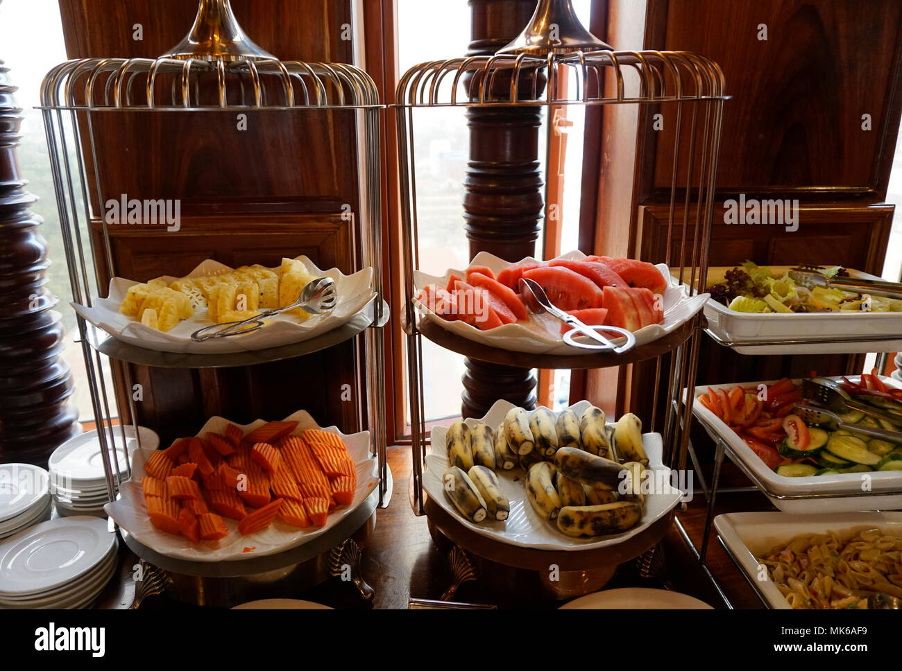 Fruit in a buffet in hotel restaurant Stock Photo - Alamy