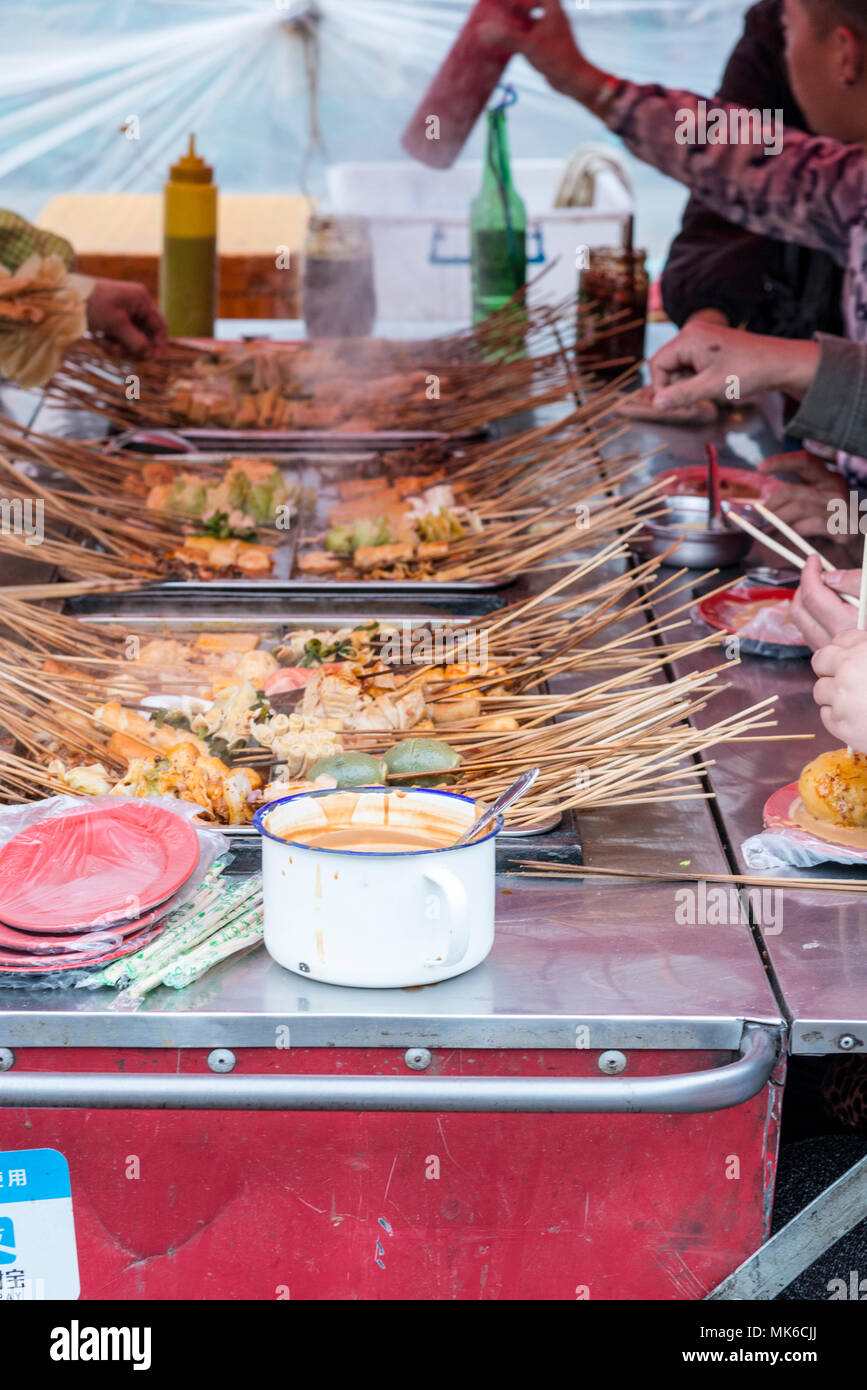 street food and markets, harbin , china cooking Stock Photo - Alamy