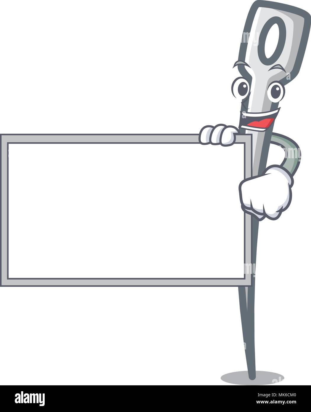 With board needle character cartoon style vector illustration Stock ...