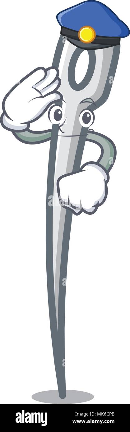 Police needle character cartoon style vector illustration Stock Vector ...