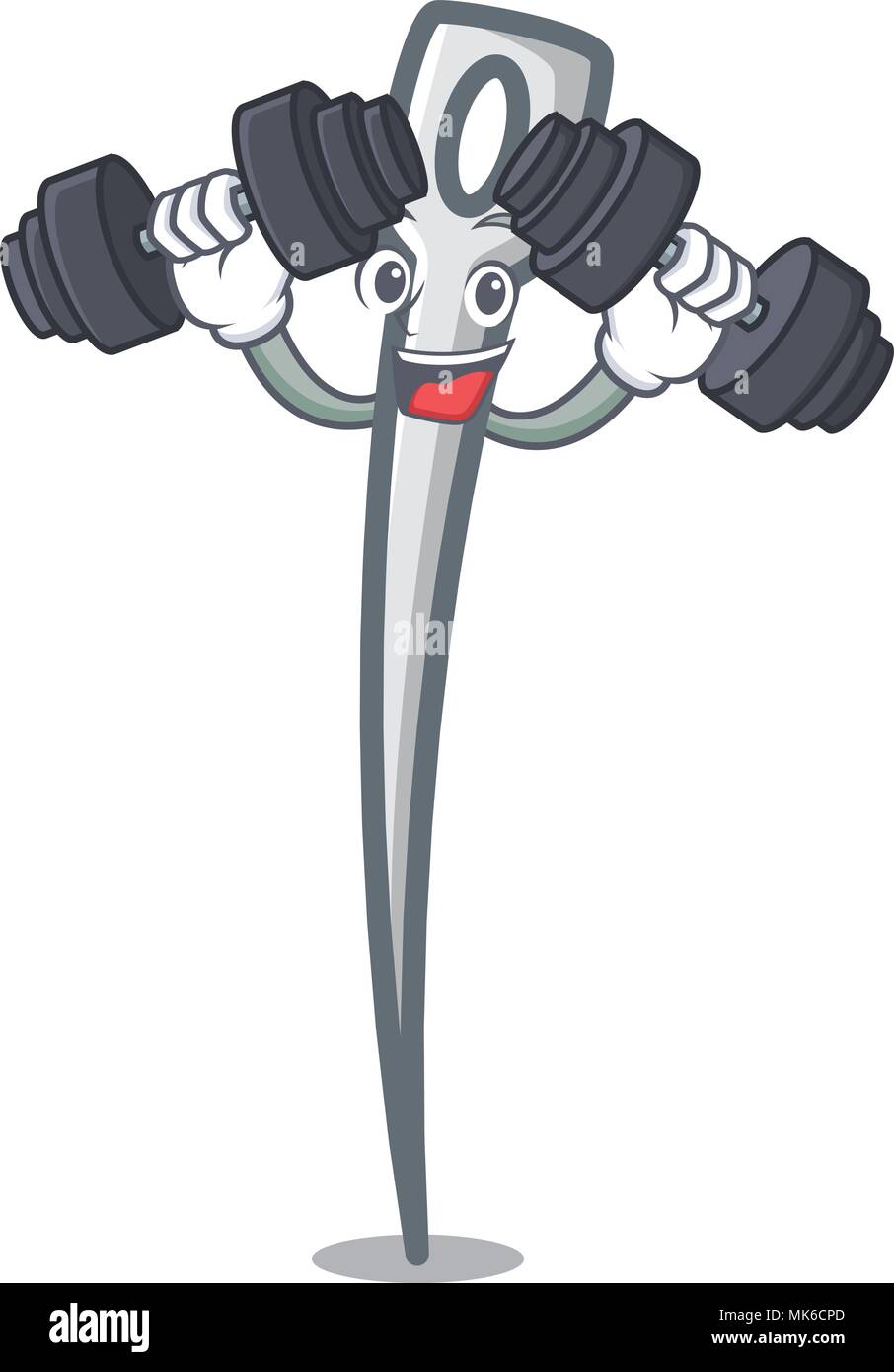 Fitness needle character cartoon style vector illustration Stock Vector ...