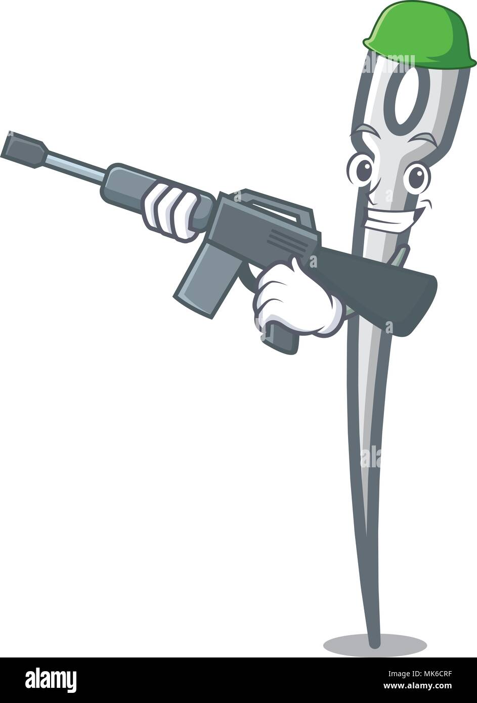 Army needle character cartoon style vector illustration Stock Vector ...