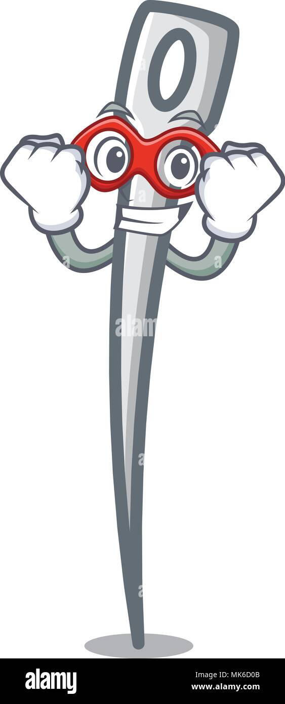 Super hero needle character cartoon style vector illustration Stock ...