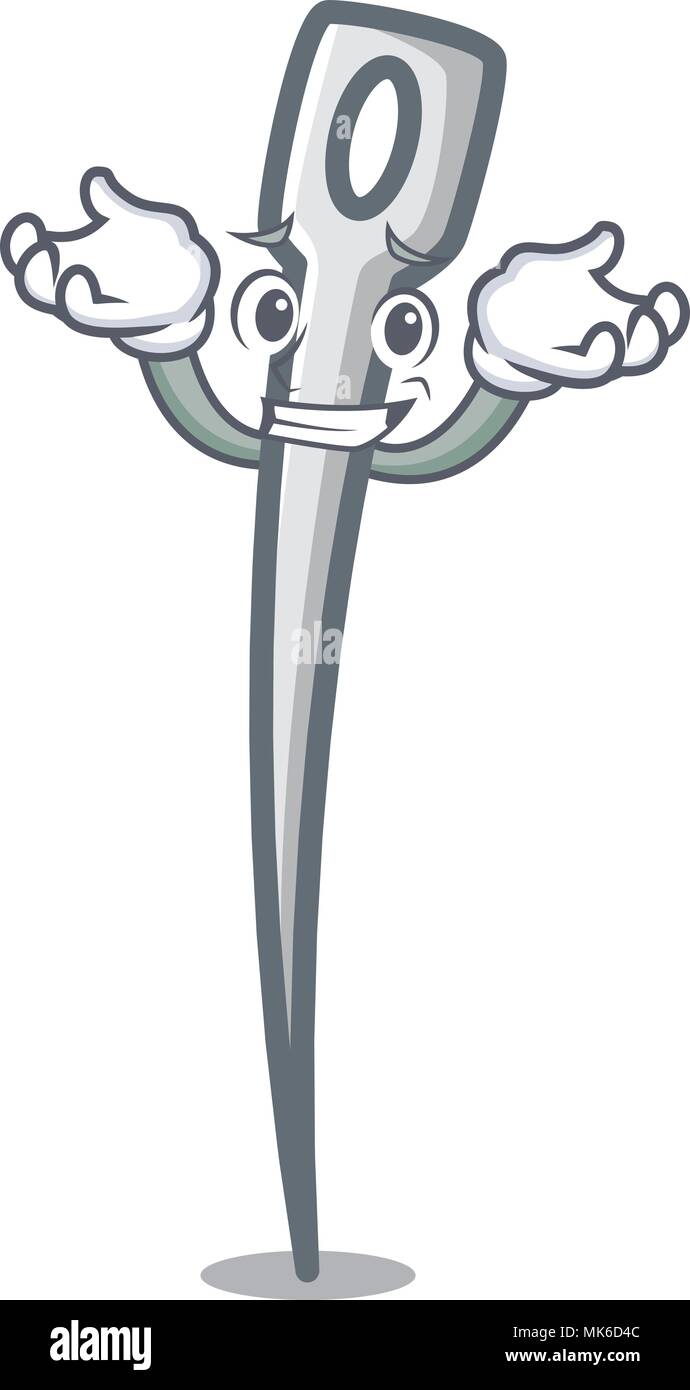 Grinning needle character cartoon style vector illustration Stock ...