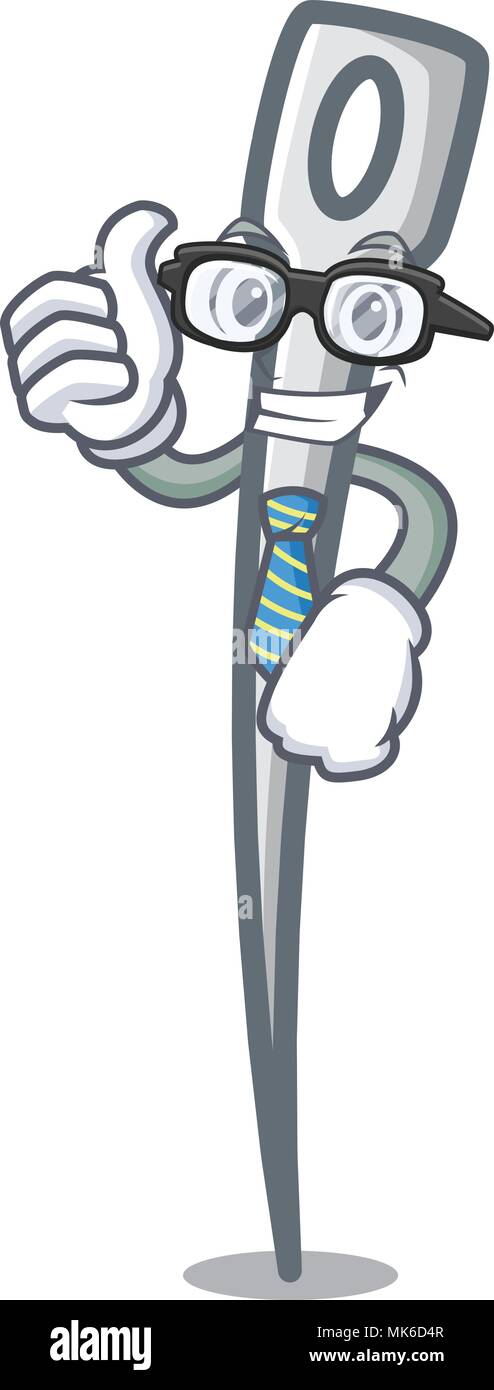 Businessman needle character cartoon style vector illustration Stock ...