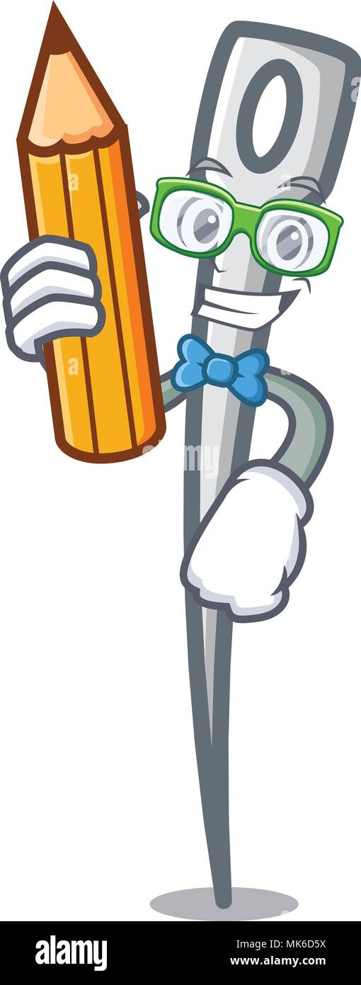 Student needle character cartoon style vector illustration Stock Vector ...