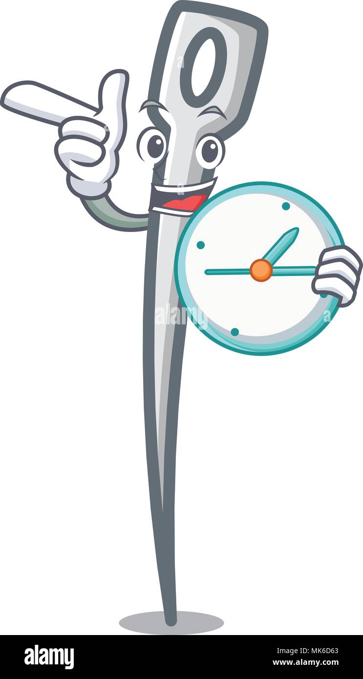 With clock needle character cartoon style vector illustration Stock ...