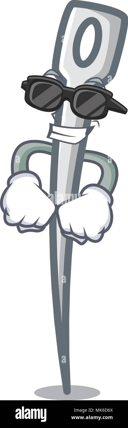 Super cool needle character cartoon style vector illustration Stock ...