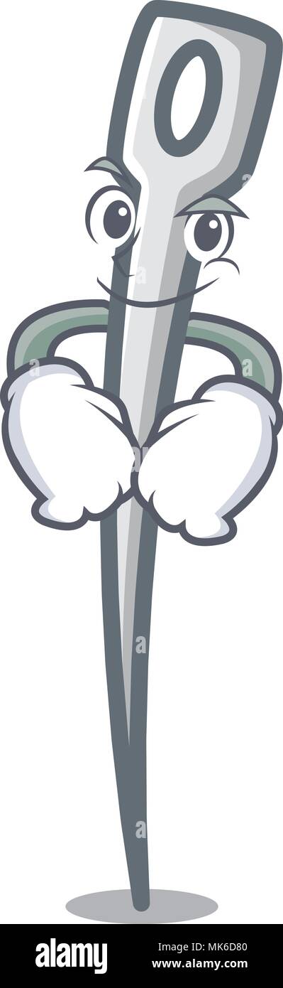 Smirking needle character cartoon style vector illustration Stock ...