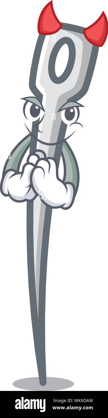 Devil needle mascot cartoon style vector illustration Stock Vector ...