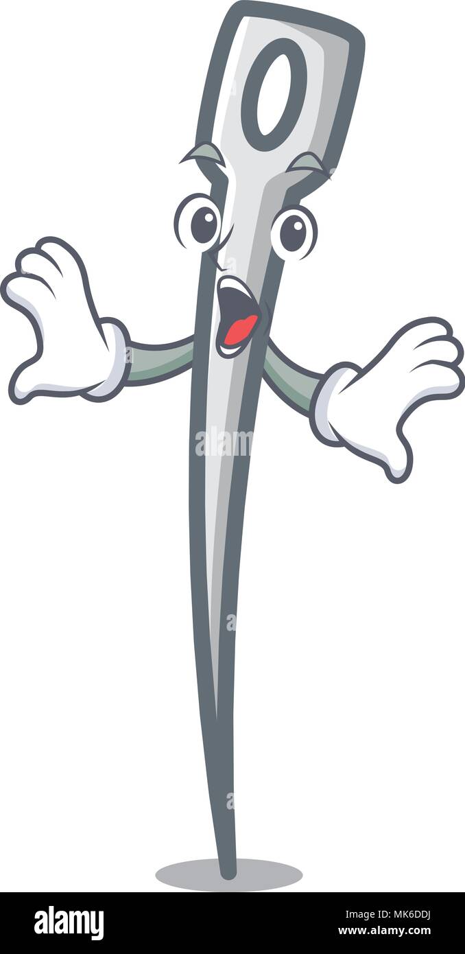 Surprised needle mascot cartoon style vector illustration Stock Vector ...