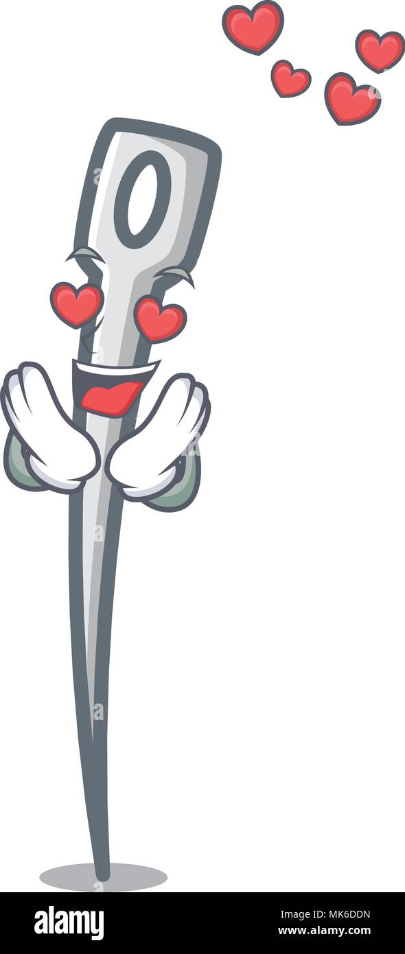 In love needle mascot cartoon style vector illustration Stock Vector ...