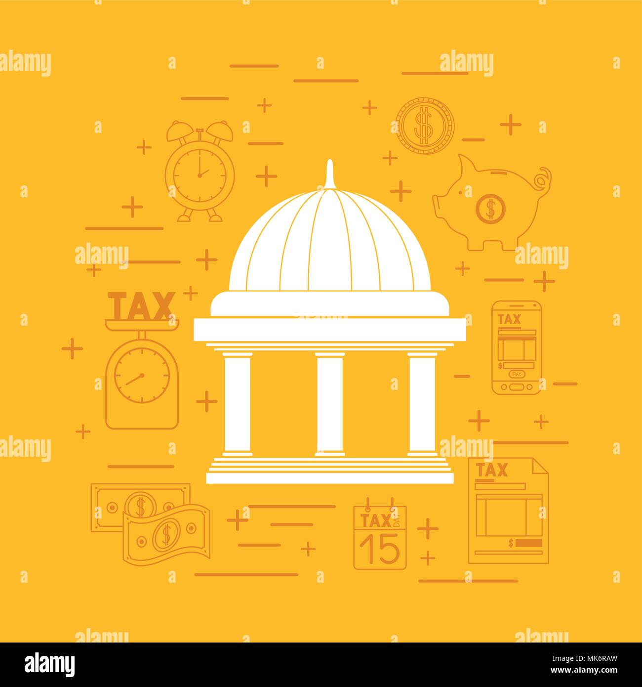Tax time bank building set hi-res stock photography and images - Alamy