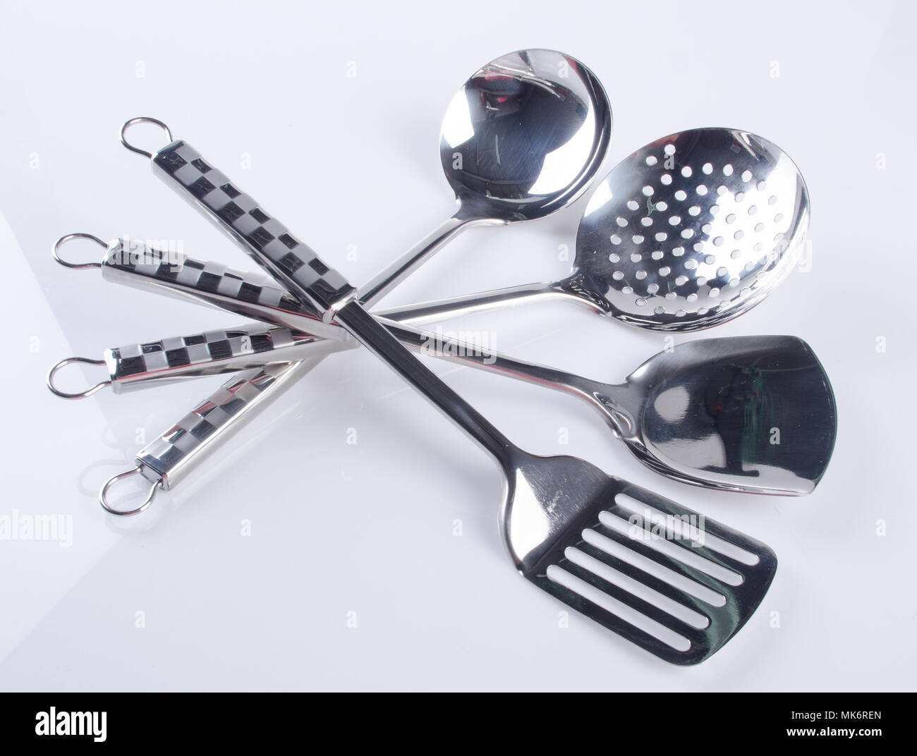 kitchen utensils or kitchen tools on a background Stock Photo - Alamy
