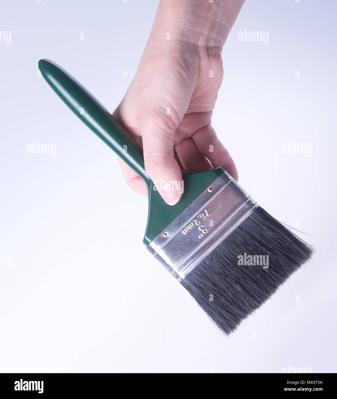 paint brush with hand. paint brush with hand on a background Stock ...