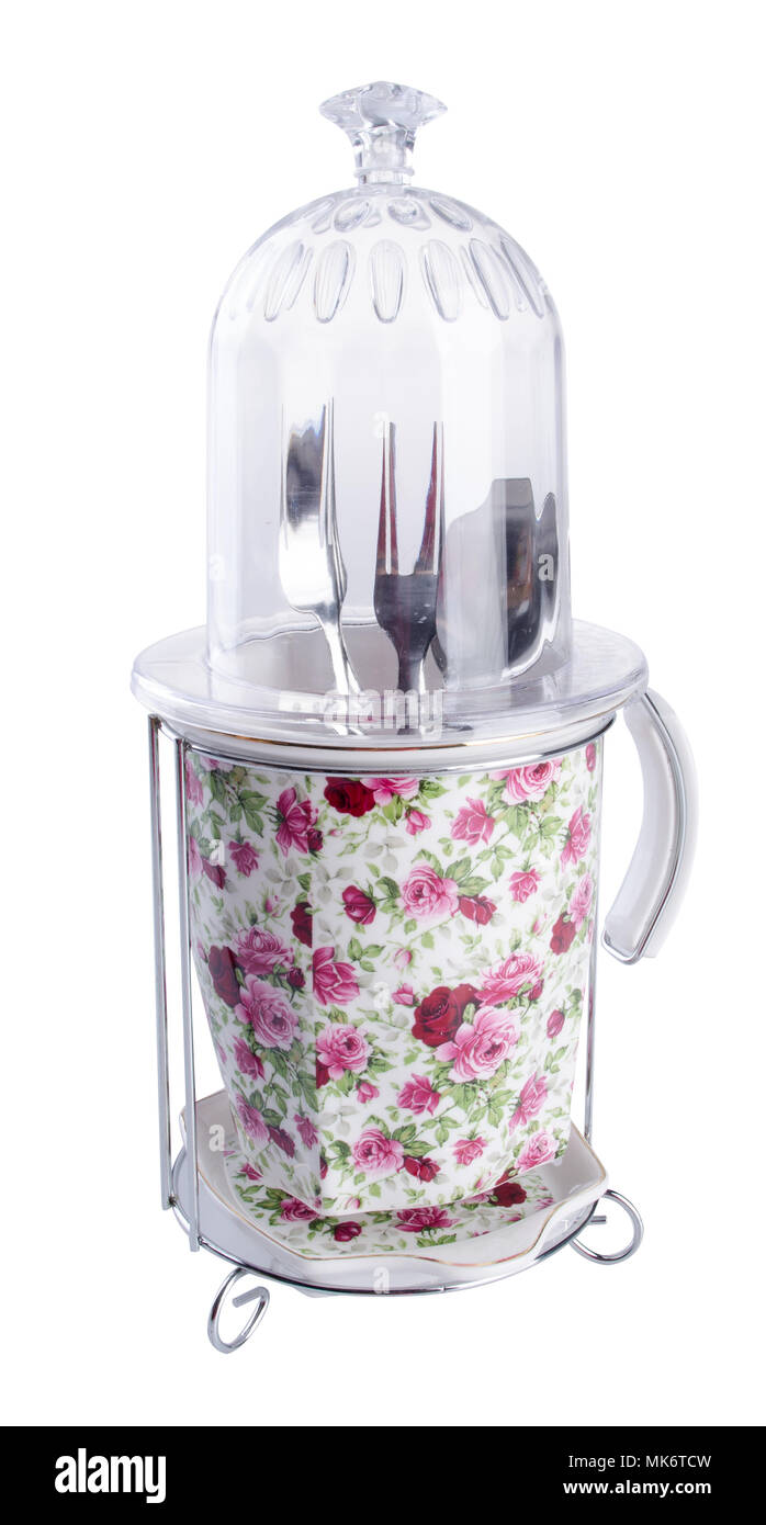 Kitchen utensils holder. Kitchen utensils holder on background Stock ...