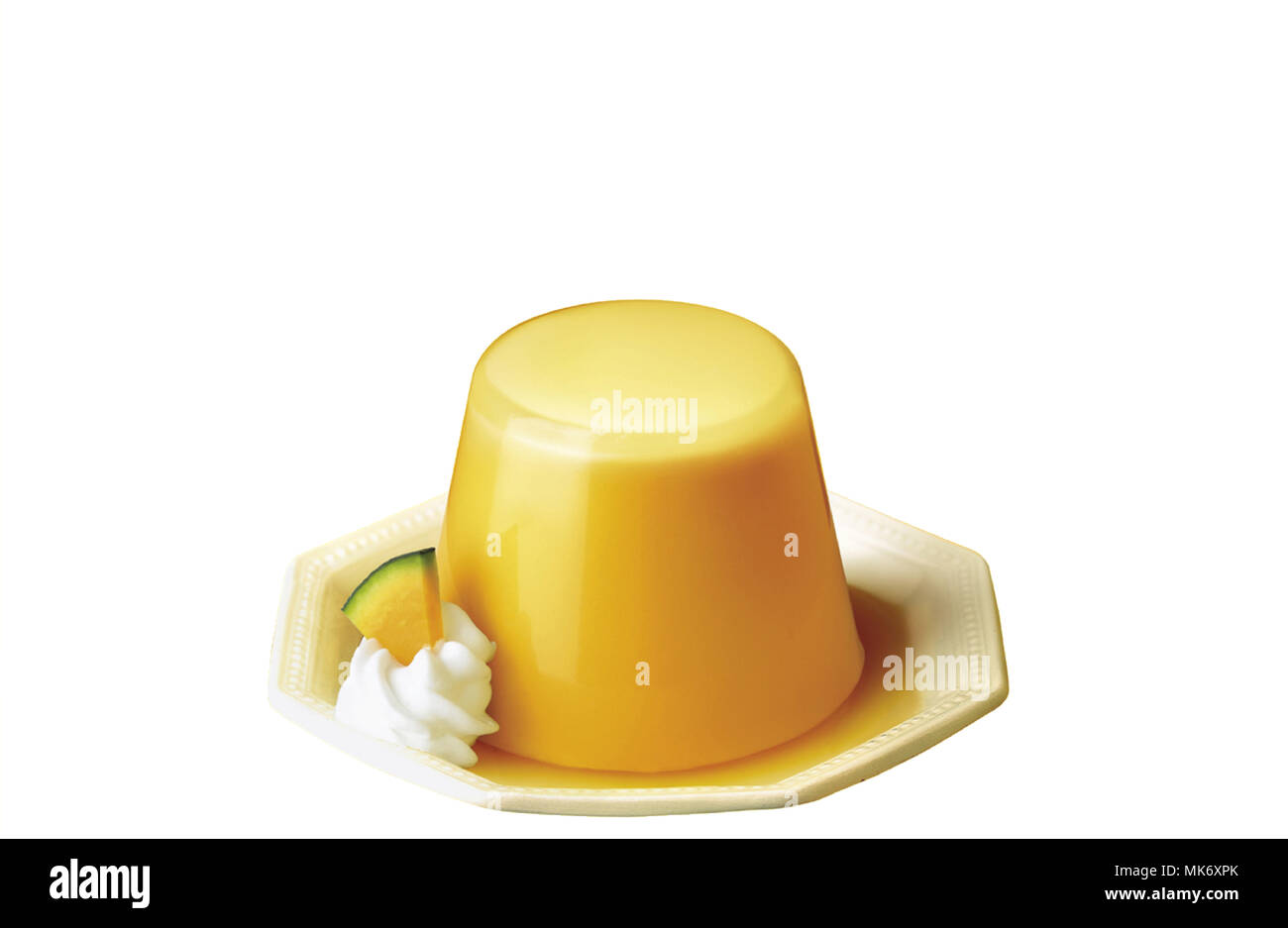 Pudding isolated on white background Stock Photo - Alamy