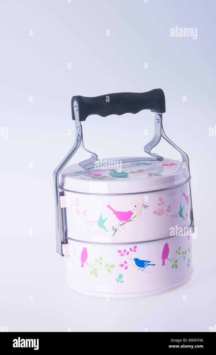 Food Container Tiffin, Food Container on the background Stock Photo - Alamy
