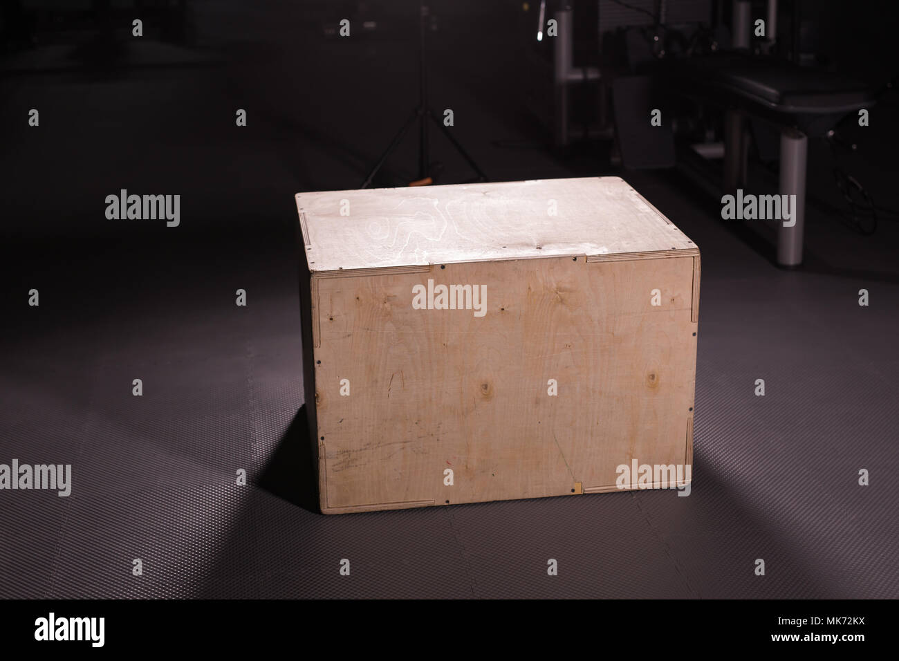 Wooden blocks at the crossfit gym Stock Photo - Alamy