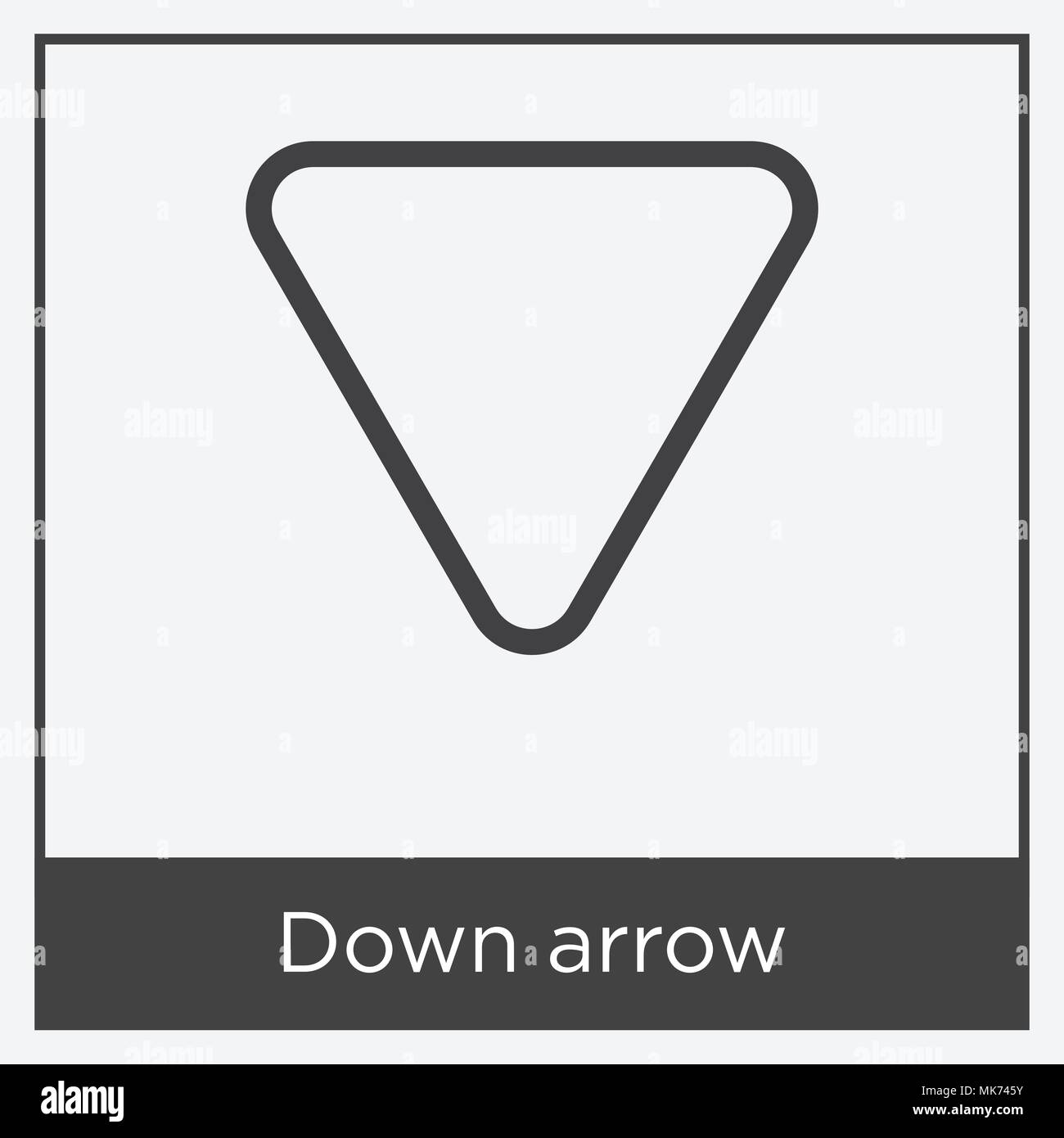Down Arrow Icon Gray