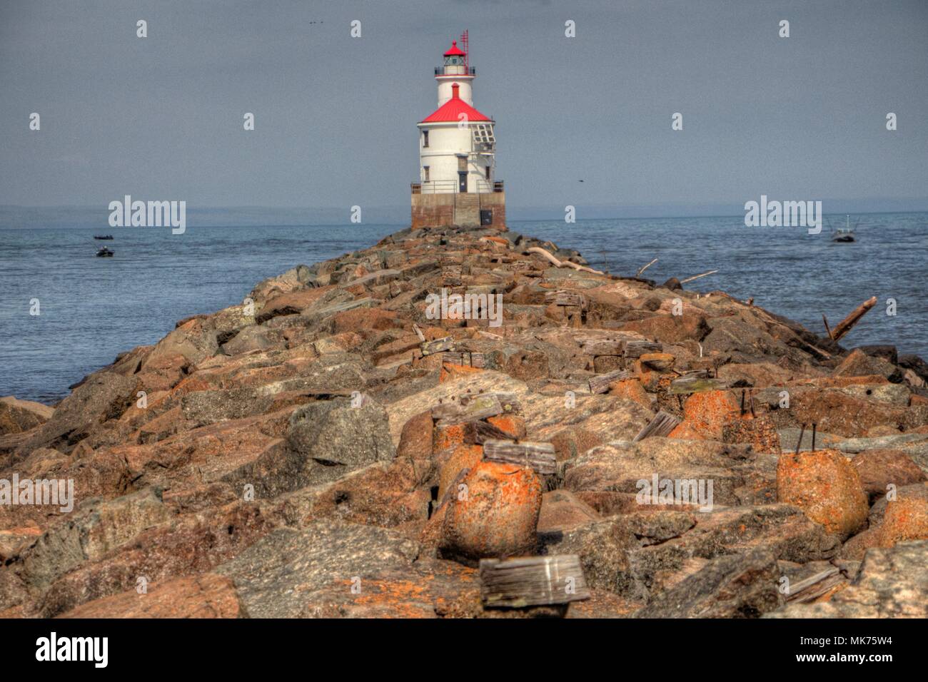 Wisconsin Point in Superior, Wisconsin is on the shore of Lake Superior ...