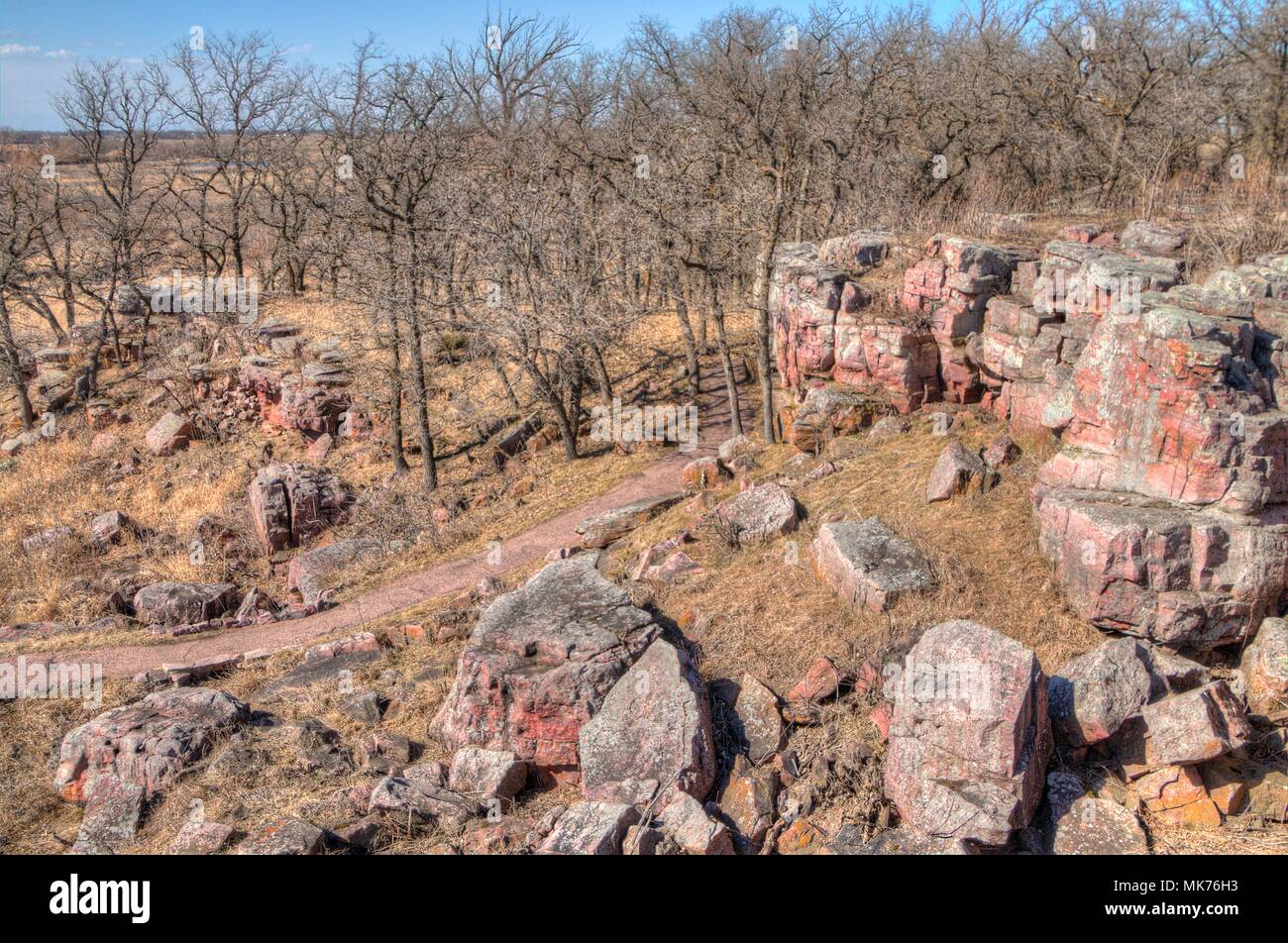 Pipestone national monument landscape prairie hi-res stock photography ...