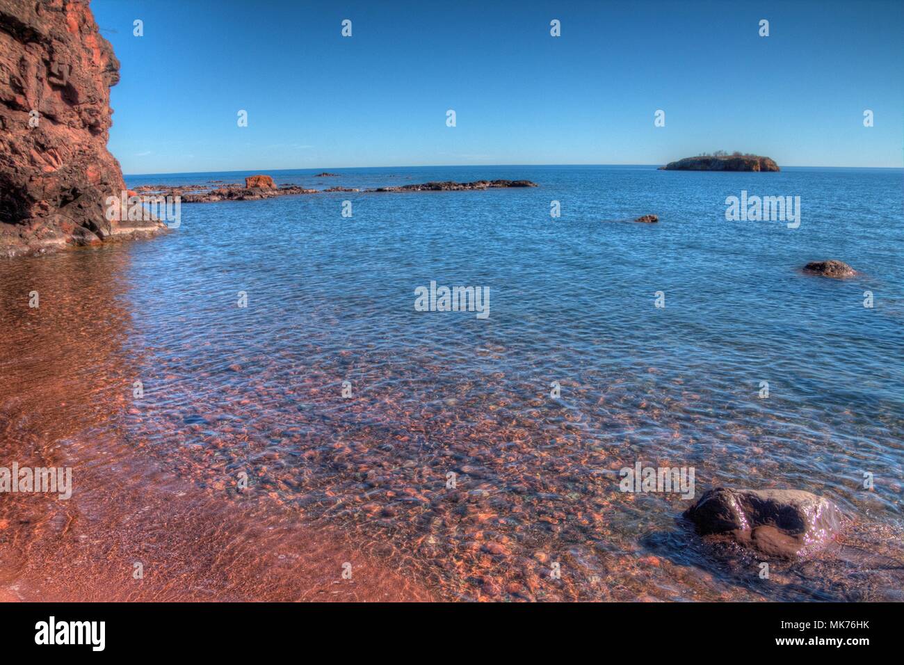 Agate Beach is on the Shore of Lake Superior in Silver Bay, Minnesota ...