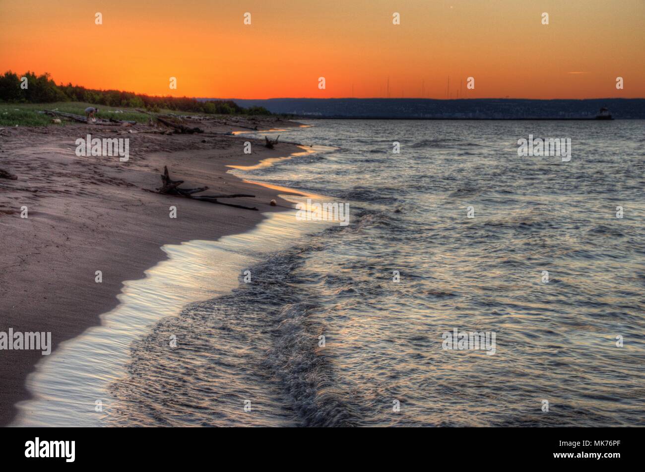 Wisconsin Point in Superior, Wisconsin is on the shore of Lake Superior ...
