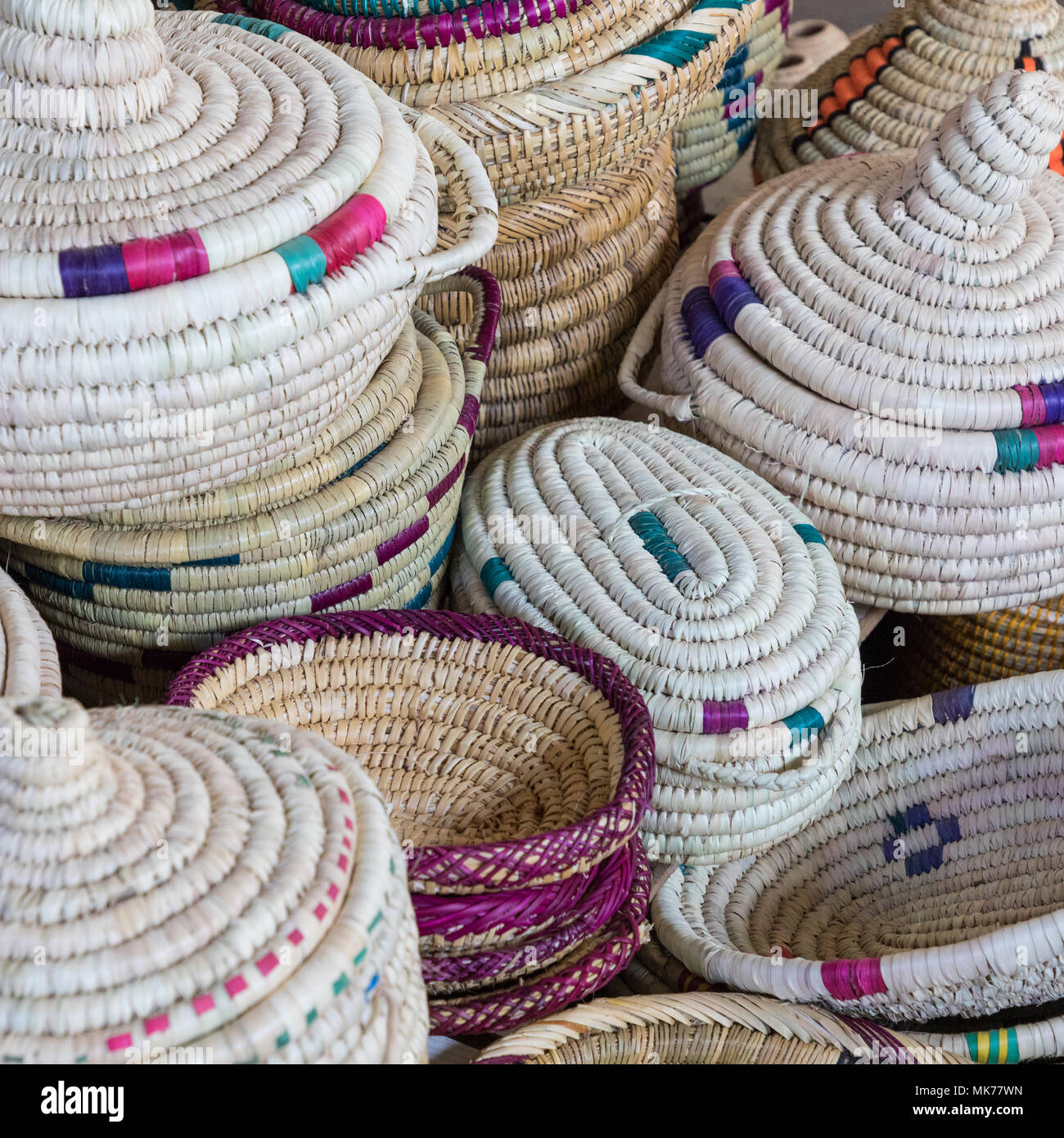 Moroccan wicker baskets hi-res stock photography and images - Alamy