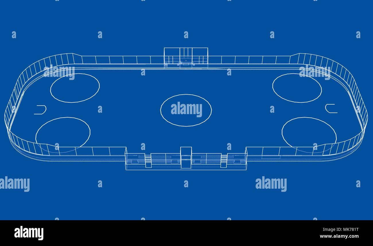 Ice hockey area outline. Vector Stock Vector Image & Art - Alamy