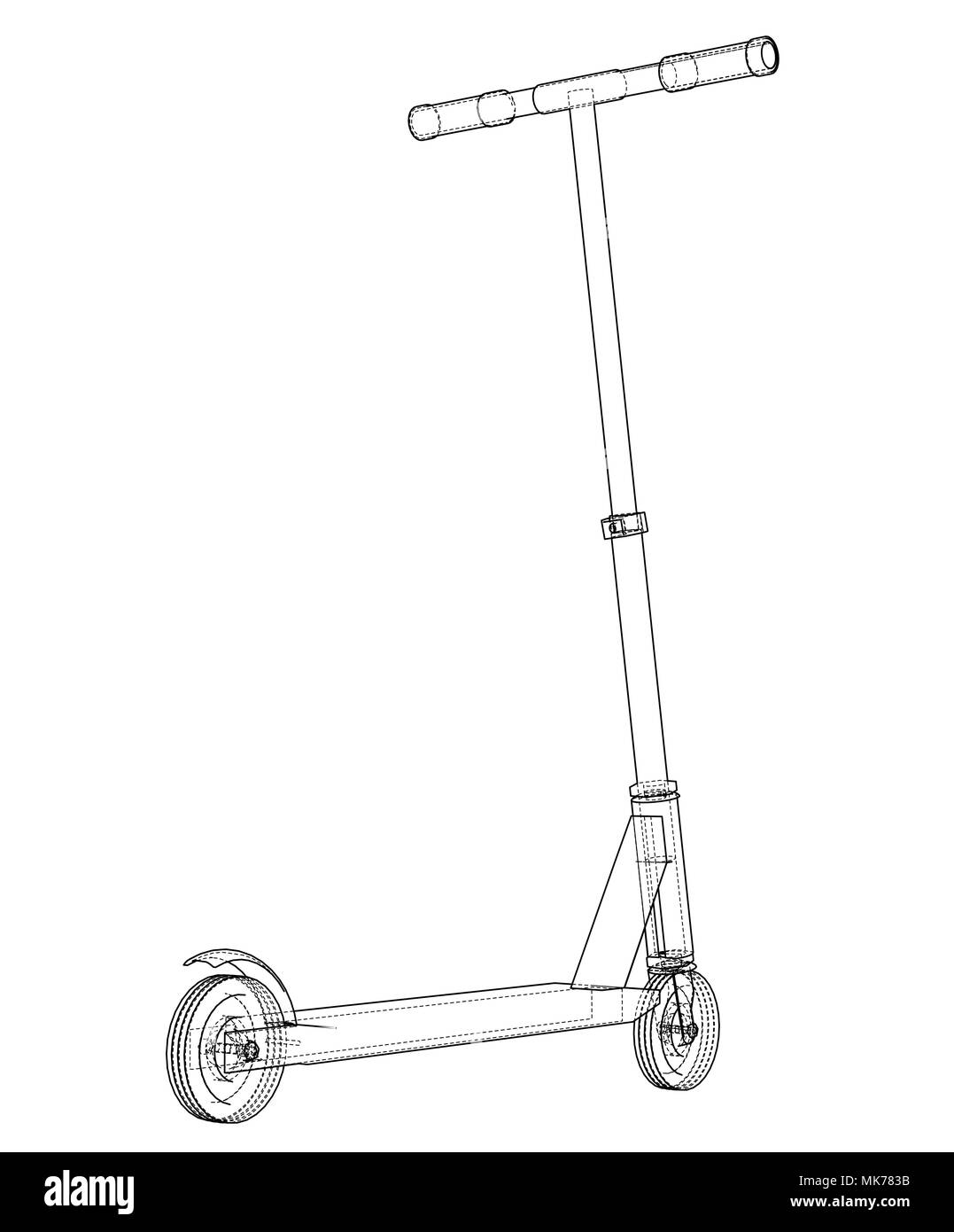 Kick scooter outline. Vector Stock Vector Image & Art - Alamy
