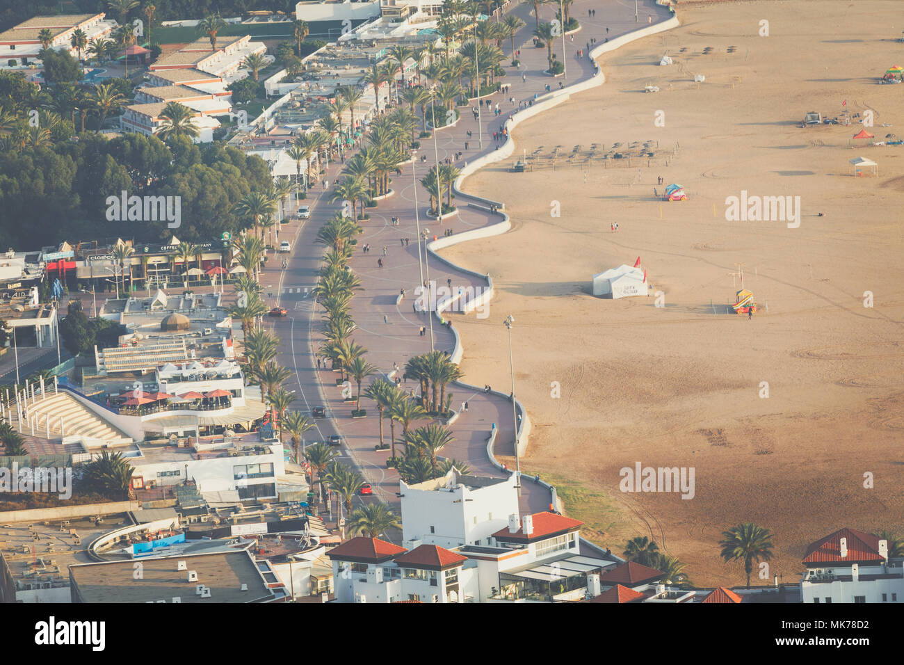 Agadir aerial panoramic view from the Agadir Kasbah (Agadir Fortress ...