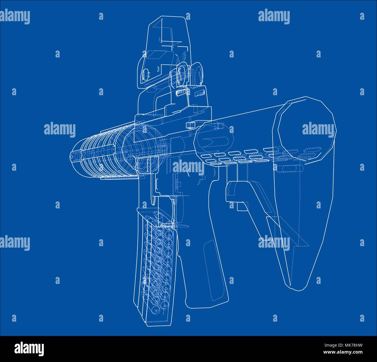 Machine Gun. Vector Stock Vector Image & Art - Alamy