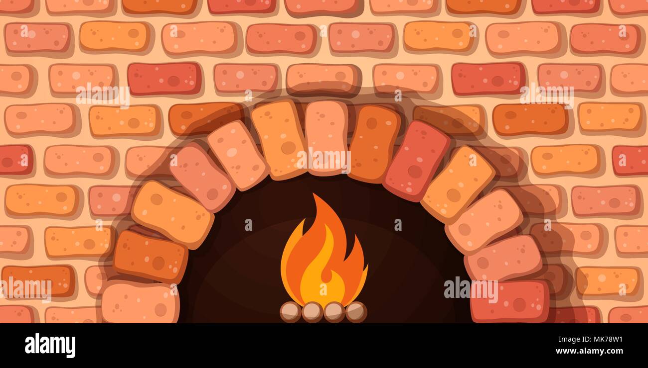 Cartoon Oven On Fire